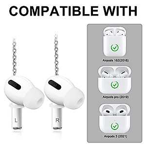 MITERV Anti-Lost Straps for AirPods,Slide Adjustable Skull Necklace for Airpods Pro/3/2/1