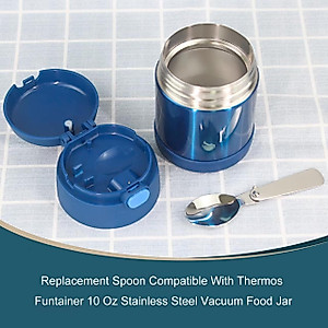 KLOWOAH Replacement Spoon Compatible with Thermos Funtainer 10oz Food Jar,Stainless Steel Spoon,Dishwasher Safe (2 spoons)