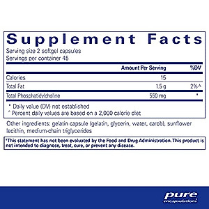 Pure Encapsulations Phosphatidylcholine | Support for Cellular and Cognitive Function and Liver Health | 90 Softgel Capsules