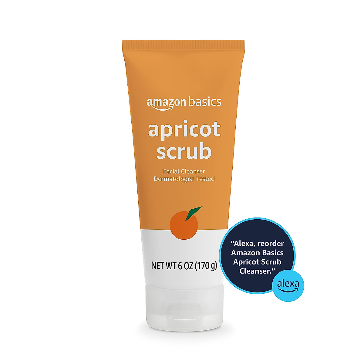 Amazon Basics Apricot Scrub Facial Cleanser, 6 Ounce (Pack of 3) (Previously Solimo)