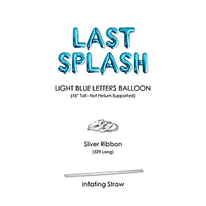 PartyForever LAST SPLASH Balloons Banner Light Blue Bachelorette Party Decorations Sign