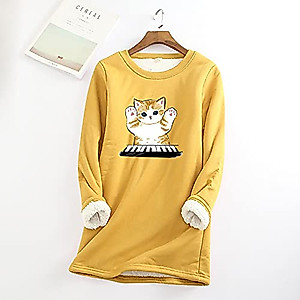 Lojito Polar Fleece Mock Neck Sweatshirt for Women Crewneck Women Crewneck Sherpa Lined Sweatshirt Girls 8