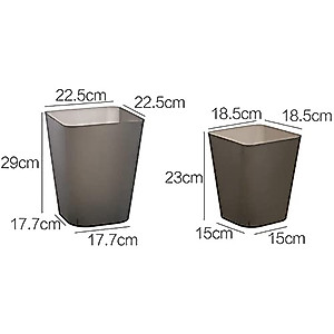 Creative Square Trash Can Waste Bins Living Room Bedroom Lidless Plastic Paper Basket Kitchen Simple Rubbish Garbage Can