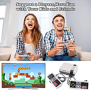Retro Game Console with 620 Games and 2 Classic Controllers,Plug and Play Video Games with AV Output,8-Bit Video Classic Mini Retro Game System with Classic Games for Kids and Adults Gifts
