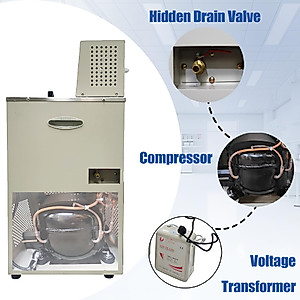 TECHTONGDA Laboratory Chiller Circulator 6L Chiller -30℃-100℃ Refrigerated Circulating Water Liquid Bath Cooling Circulator Pump Chiller Low Temperature Cooling Liquid Circulator with Transformer