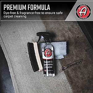 Adam's Carpet & Upholstery Cleaner (16oz) - Powerful Car Carpet Cleaner For Auto Detailing, Cloth, Upholstery & Fabric Interior Cleaner Solution, Stain Remover Shampoo For Car Seat, Floor Mats & More