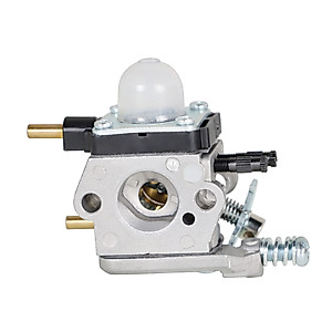 Timunr C1U-K82 C1U-K54 C1U-K54A Carburetor with Fuel Line Kit Replacement for Mantis Tiller Cultivator TC-210 TC-210i TC-2100 SV-6 SV-5H/2 SV-5C SV-4B LHD-1700 HC-1500 for 12520013123