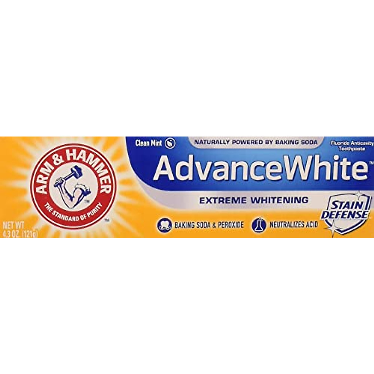 ARM & HAMMER Advance White Toothpaste, Clean Mint, Extreme Whitening 4.3 oz ( Pack of 6)