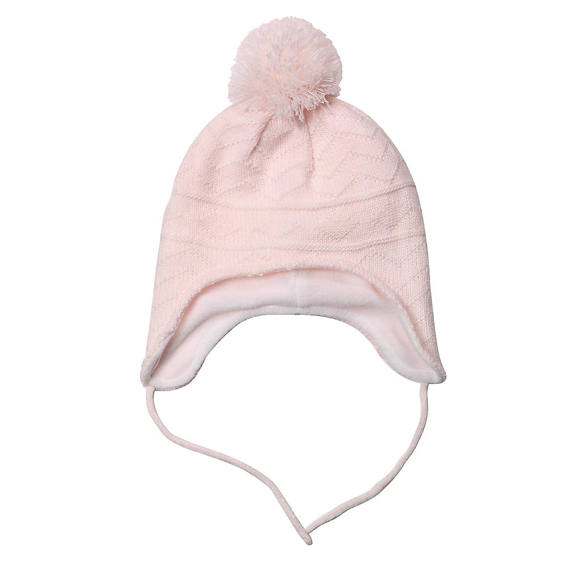 Kids Hats and Gloves Set Girls Toddler Baby Winter Hat Mitten Knit Earflap Beanie Warm Fleece Cap Pink