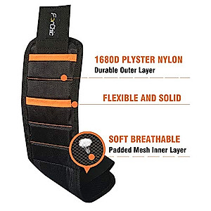 Magnetic Wristband with 15 Strong Magnets for Holding Screws, Nails, Drill Bits, Unique Cool Tool Christmas Birthday Gifts Gadgets for Men, DIY Handyman, Father/Dad, Husband, Boyfriend, Him, Women