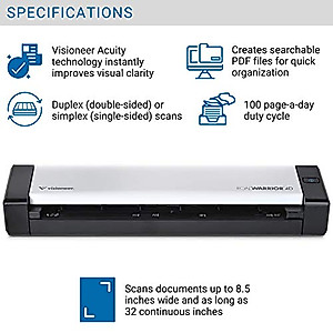 Scan Documents Fast with Visioneer RoadWarrior 4D Mobile Scanner