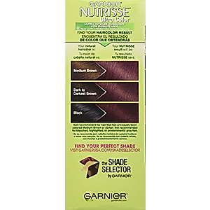 Garnier Hair Color Nutrisse Ultra Color Nourishing Creme, BR3 Intense Burgundy (Lotus Berry) Red Permanent Hair Dye, 1 Count (Packaging May Vary)