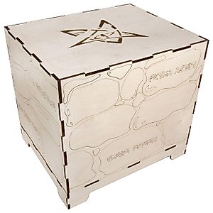 The Broken Token Arkham Horror 2nd Edition Compatible Game Crate - Wooden Storage Box with Multiple Trays and Dividers