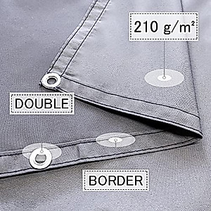 YangAera Balcony Privacy Screen Cover with Cable Ties & Ropes Weather-Resistant Waterproof Cover Screen Shield for Apartment Porch Outdoor Backyard Patio (Size: 3x14.8ft)-Stone Pattern