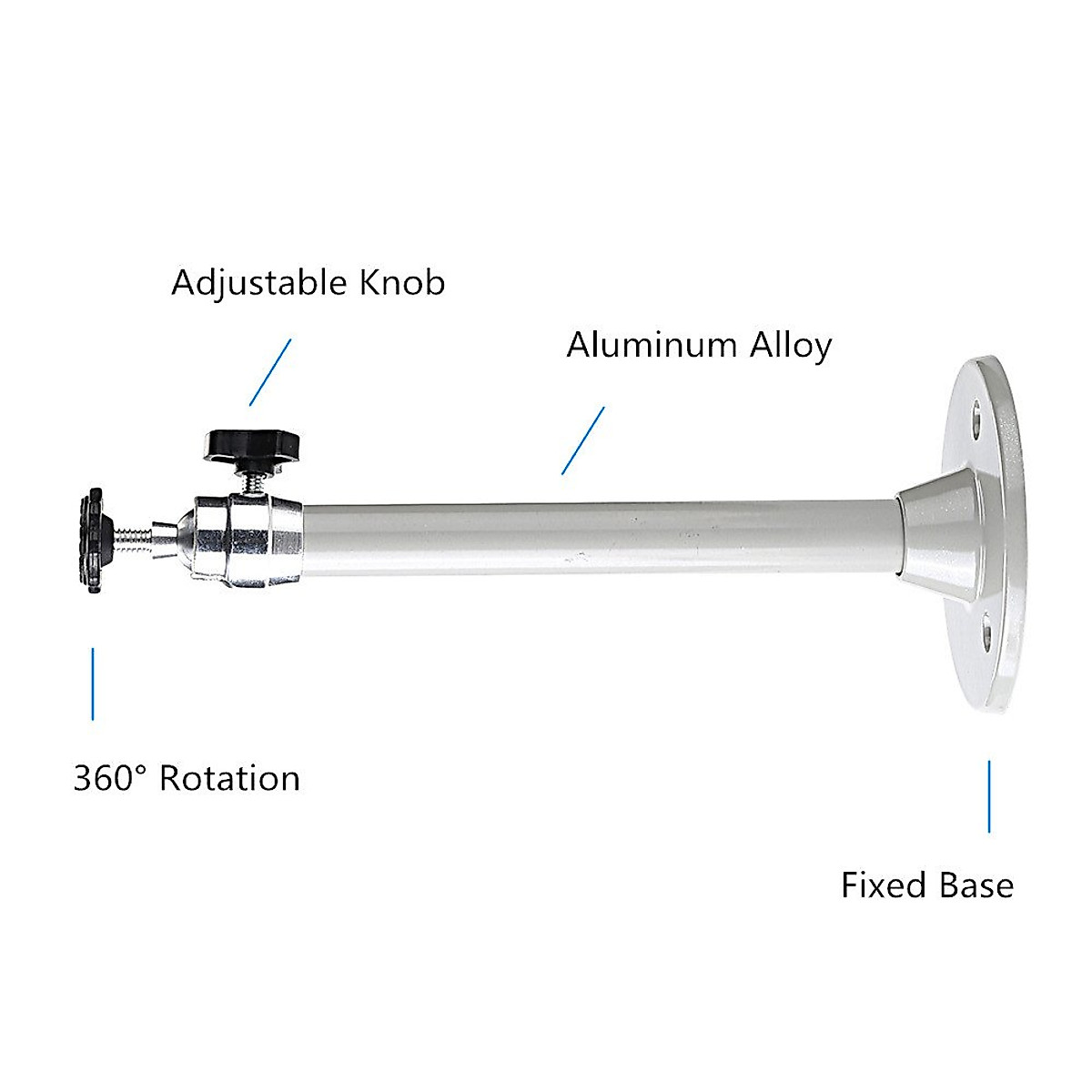 LANTWOO 8.3inch Length Mini Projector Wall Ceiling Mount Hanger, Aluminum Alloy LCD/DLP Video Projection Mount Bracket, 1/4inch Thread & 6.6 lbs Safe Load
