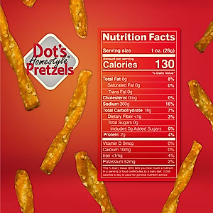 Dot's Homestyle Pretzels 18 Ounce Family Size Original Seasoned Pretzel Twists (3 Pack)