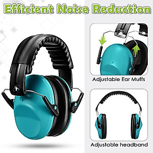 Konohan 3 Pack Noise Reduction Headphones for Kids Ear Protection Earmuffs Headphones for Autism Toddler Kids Ear Muffs 27db (Rose Red, Purple, Lake Blue)