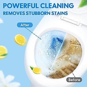 ecosewave Toilet Bowl Cleaner Sheets,32 Cleans, Lemon,Plastic-Free Packaging,Eco-Friendly, Toilet Bowl Cleaner Strips Great For Apartments, Dorms,Vanlife