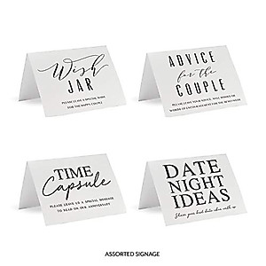 WEDDINGSTAR Personalized Glass Wedding Wishes Guest Book Jar - Classic Couple