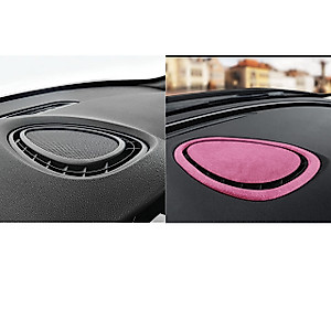 Toworldit Alcantara Dashboard Air Conditions Outlet Vent Decoration Trim Cover Compatible with BMW Mini Cooper F54 F55 F56 F57 2014-2020 (Pink)