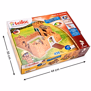 Teifoc Knight's Castle Brick Construction Set, 435 Building Blocks, Erector Set and STEM Building Toy