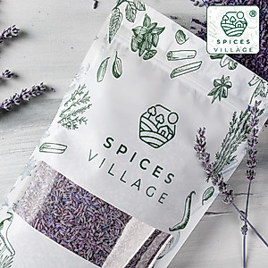 SPICES VILLAGE Lavender [ 2 oz ] Dried Lavender Buds, Natural Lavender Buds for Food, Herbal Tea, Potpourri, Wedding Confetti, Pillow - Kosher, Gluten Free, Vegan, Non GMO, Resealable Bulk Bag