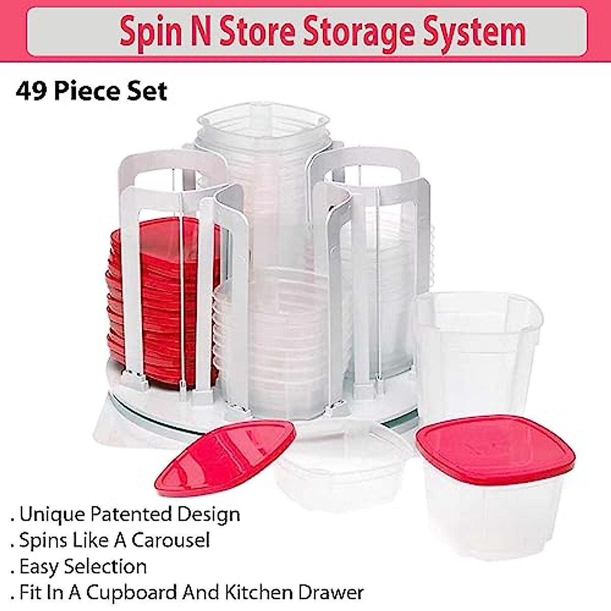 Smart Spin N Store 49 Piece Food Storage Set