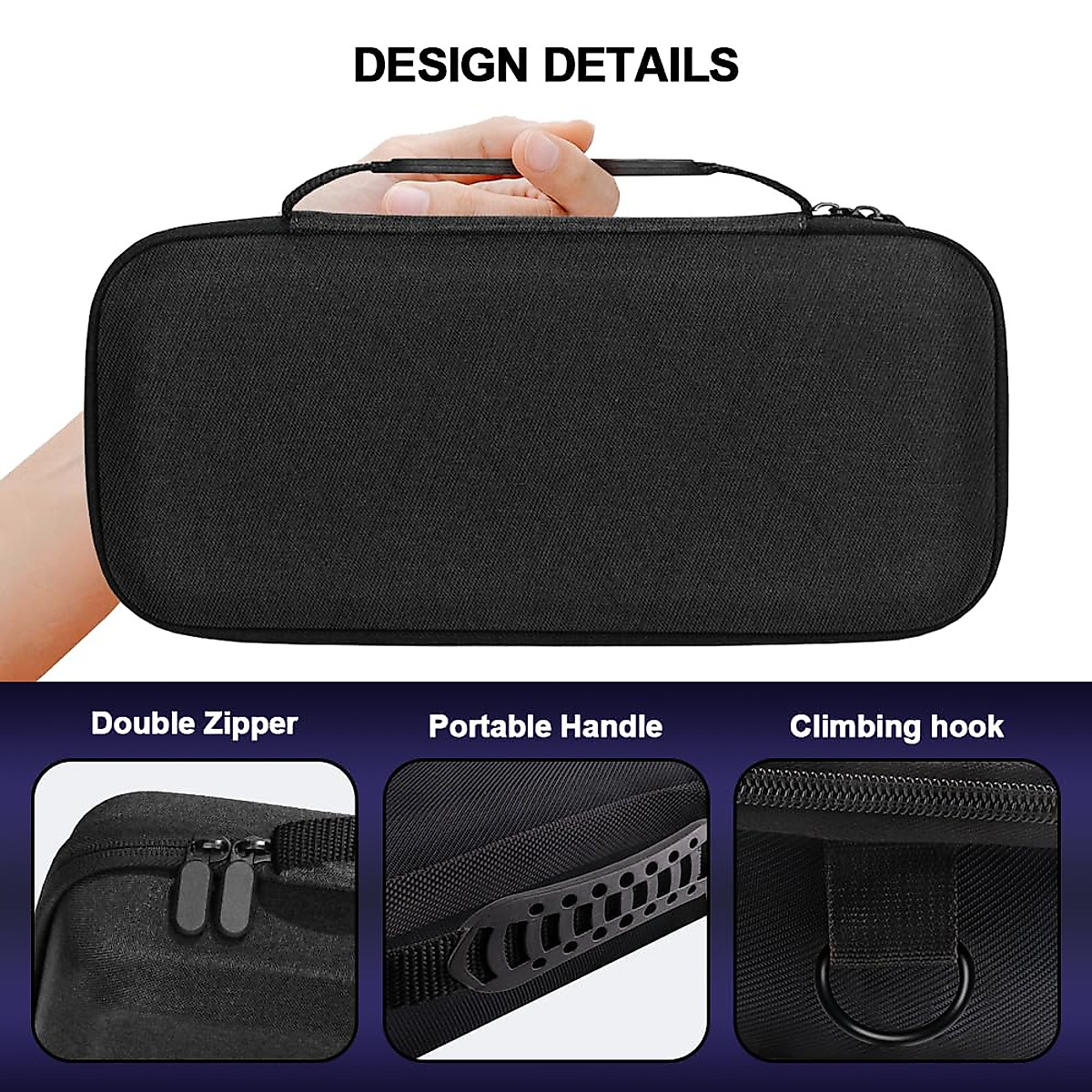 ZAONOOL Carrying Case for Rog Ally, Handheld Protective Case Compatible with Asus Rog Ally 7, Travel And Storage Case for Rog Ally Console & Accessiores [Black]