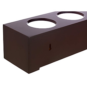 kieragrace Claret Wine Bottle & Glass Holder Shelf - Espresso, 22.5" x 5.5"