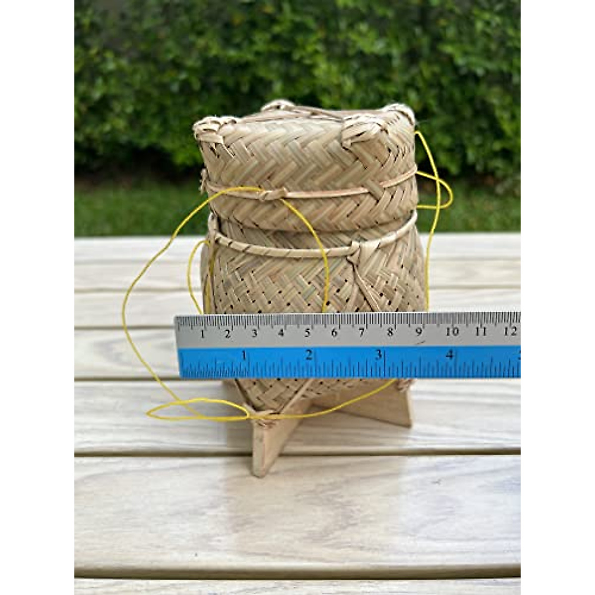 Small Bamboo Sticky Rice Box Storage Basket Container Multi-Purpose