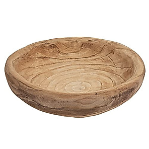 Creative Co-op DA5751 Handmade Decorative Paulownia Wood Bowl, Natural,19 liters