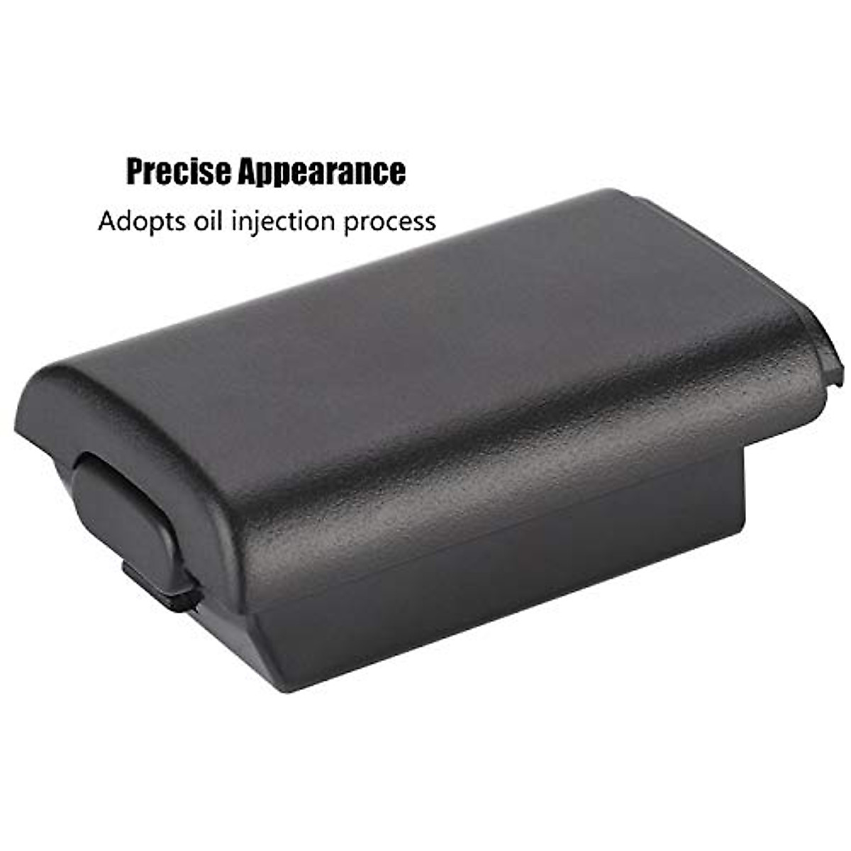 Battery Cover, Shell Case Cover Kit Anti-Abrasion Oil Injection Process Easy to Install for Game Console Controller(Black)