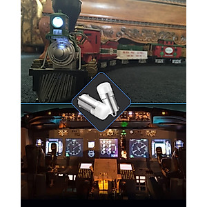 Keiurot 1820 Bulb #313 1445 1813 1816 1815 53 57 BA9S Led Bulb 10-30Volt for Train Light, Bingo Board Display, Instrument Indicator Lights, House Number Light Bulb 1818 1819 1893 White 2Pack