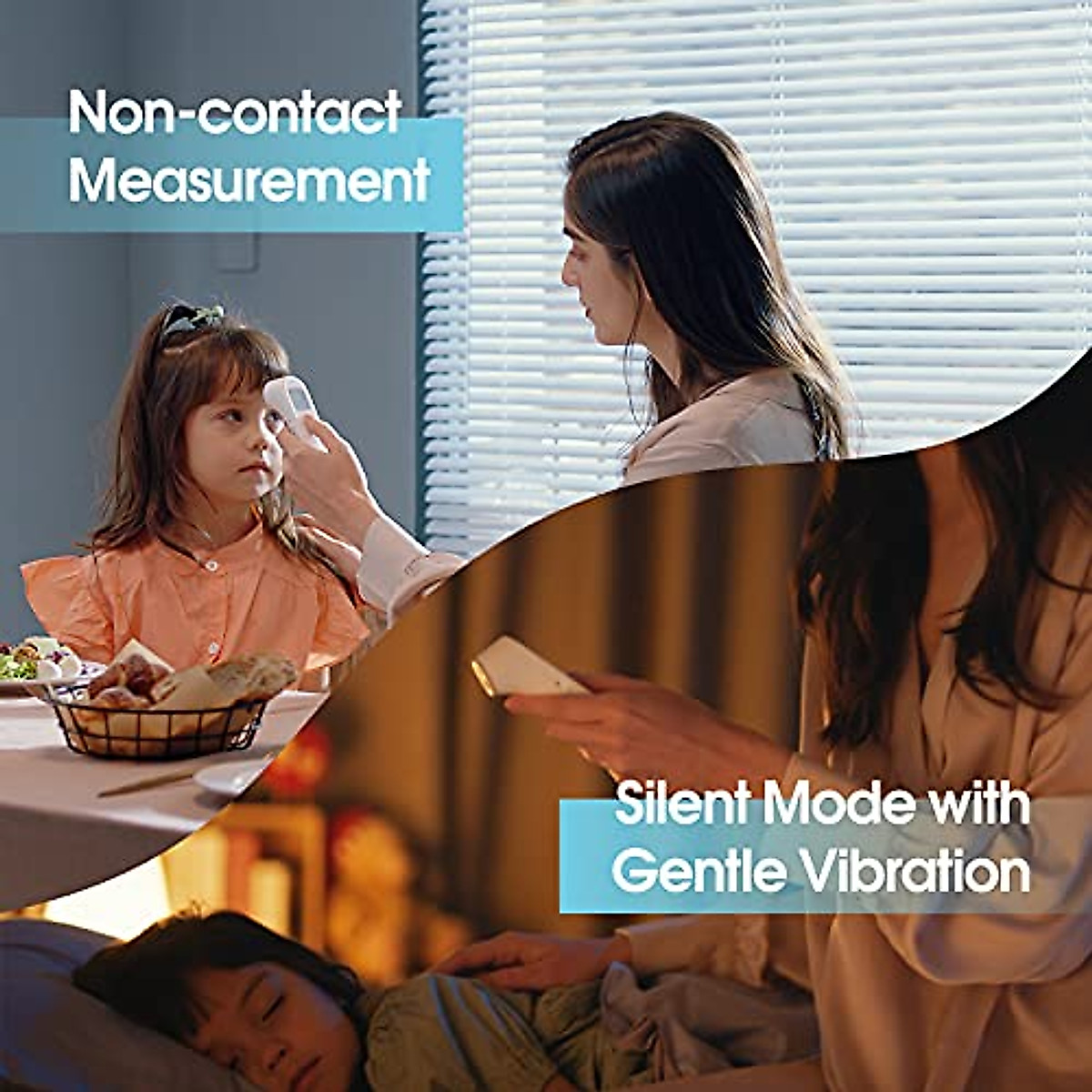 yuwell Infrared Thermometer for Adults and Kids, Forehead Non Contact Baby Thermometer with Instant Accurate Reading, Fever Alarm and Gentle Vibration Alert with Storage Case