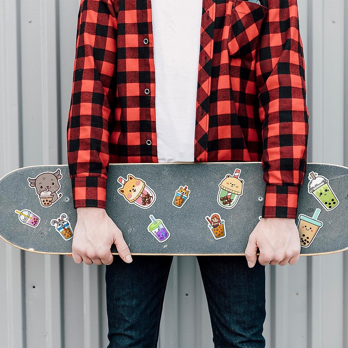 50 Pack Pcs Boba Bubble Tea Stickers for Water Bottles Waterproof Vinyl Laptop Luggage Helmet Cups Funny Cute Random Sticker Packs Teens Girls Adults Boys Aesthetic Small Decals