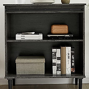 IRCPEN Sideboard Buffet Storage Cabinet, Small Accent Cabinet with Barn Door, 31.5" Cupboard Sliding Barn Door Kitchen Cabinet with Shelves for Bar, Living Room,Dining Room, Hallway (Dark Grey)