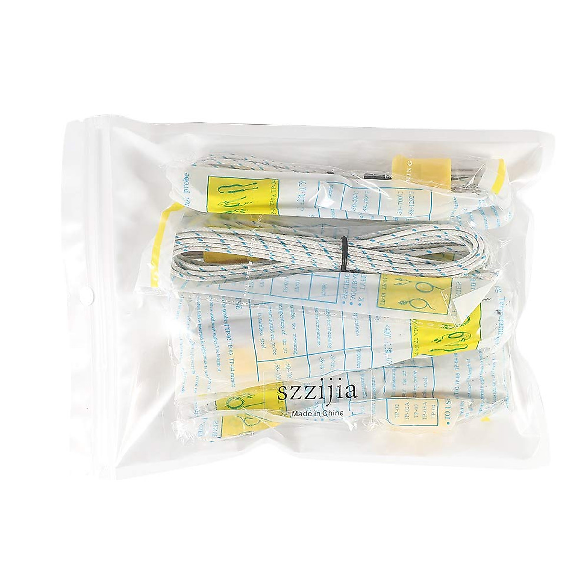 szzijia 5pcs 3M K Type Mini-Connector Thermocouple Temperature Probe Sensor Measure Range -50~700°C