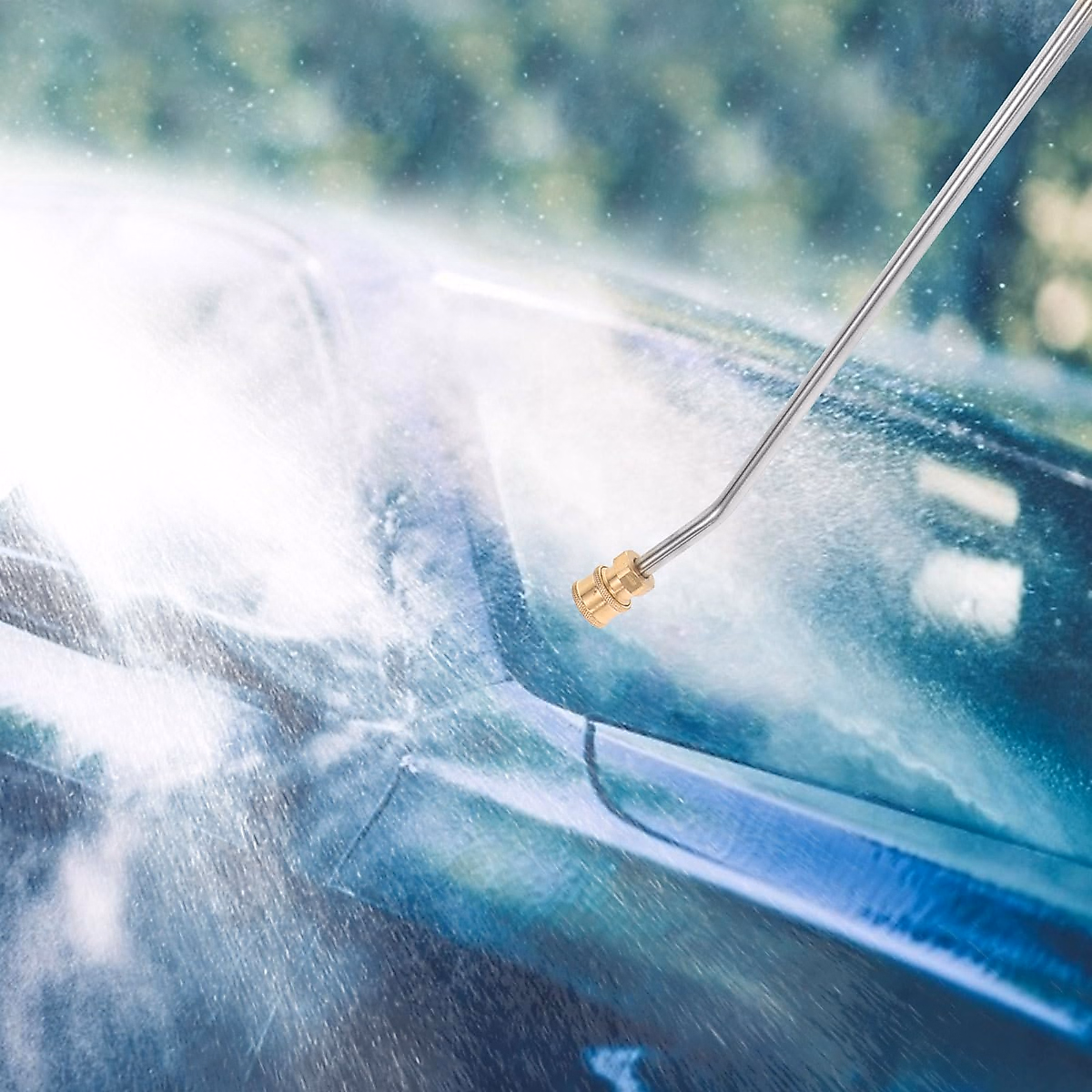 Yardenfun Curved High Pressure Washer Extension Lance Bar with Quick Car and Home Cleaning for Agricultural Irrigation and Gutter Cleaning