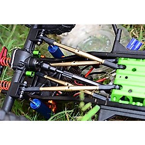 GPM For Vaterra K5 Blazer Ascender Upgrade Parts Hard Steel Main Drive Shaft (R:97mm-120mm, F:105mm-128mm For 295 To 315 Wheelbase) - 2Pcs Set Black