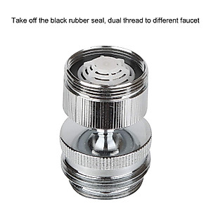 Faucet Adapter Kit Swivel Aerator Adapter to Connect Garden Hose - Multi-Thread Garden Hose Adapter for Male to Male and Female to Male - Chrome Finished