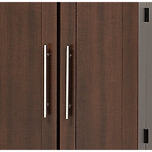 Espresso Grande Locking Media Storage Cabinet with Shaker Doors