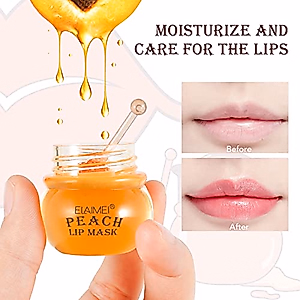 Lip Mask, Lip Sleeping Mask Lip Scrubs Exfoliator Moisturizer Repairs Dry Lips Treatment Peach Moisture Lip Care Scrub