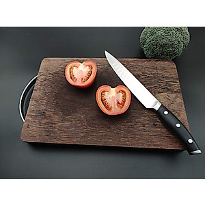 Carving Knife and Fork Set - with 8" Carving Knife &8" Straight Metal Fork Triple-Rivet German Steel Forged Kitchen Carving Set, Professional Meat Carving Knife Gourmet BBQ Tool Set