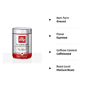 Illy Ground Ground Espresso Medium Roast, 8.8oz (Pack of 2)