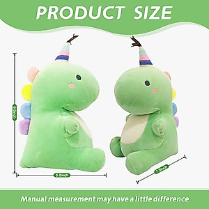 Dinosaur Stuffed Animals Toys Cute Dinosaur Plush Toys Dolls with Unicorns Horn Soft Dino Plushies Birthday Gifts for Boys Girls 9.8 Inch