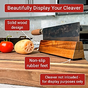 Nomware Cleaver Stand | 8.3-inch wooden cleaver knife storage block | Proudly display your cleaver