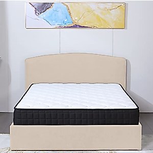 Rose Queen Mattress in a Box, 10 Inch Hybrid Mattress Queen Size with Memory Foam, Individual Pocket Springs for Motion Isolation, Medium Firm Queen Size Mattress, Bed in a Box, Strong Edge Support