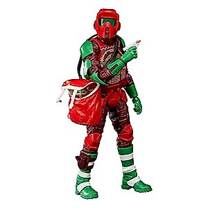 Star Wars The Black Series 6-Inch Scout Trooper (Holiday Edition) and Grogu in Holiday-Themed Bag Multicolored Collectable Action Figure F5307 Ages 4 and Up