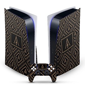 Head Case Designs Officially Licensed Assassin's Creed Crest & Broken Spear Odyssey Artwork Vinyl Faceplate Gaming Skin Decal Compatible With Sony PlayStation 5 PS5 Disc Console & DualSense Controller