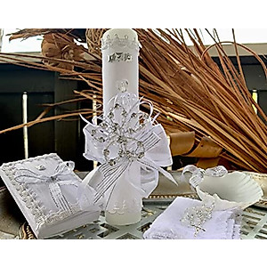 Baptism Candle Ribbons Details